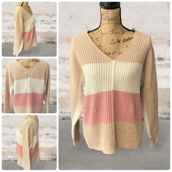 No Comment | Sweaters | Nwt No Comment Color Block Sweater Size Large ...